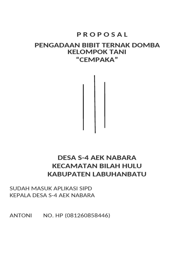 Proposal Ternak Domba Kelompok Tani Cempaka | PDF