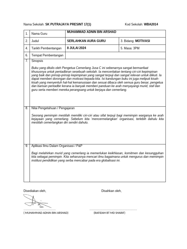 SINOPSIS BUKU 4 | PDF