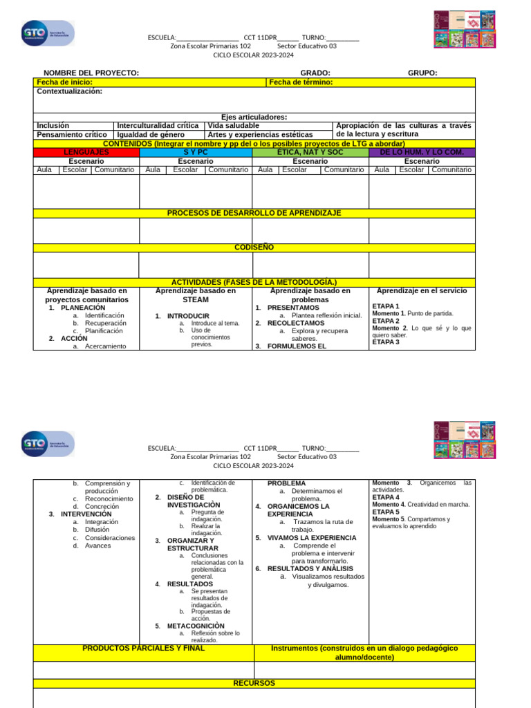 Formato Con Todos Los Campos Formativos y Metodologìa | PDF