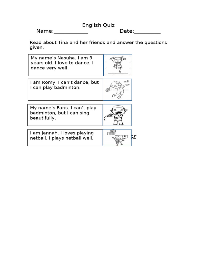 English Quiz 2021 | PDF