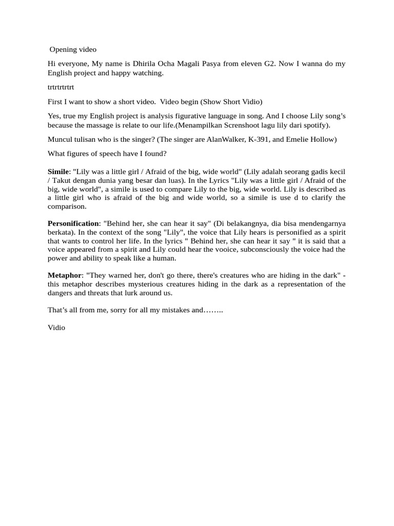 Transkrip Task English | PDF