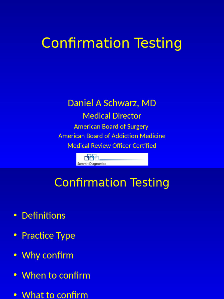 Confirmation Testing | PDF