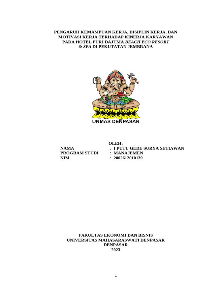 Skripsi - I Putu Gede Surya Setiawan ACC Siap Uji | PDF