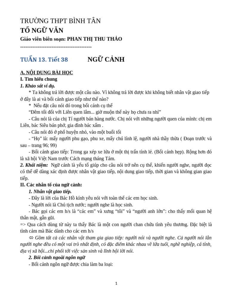 Ngu Van 11-Tuan 13-Tiet 38-NG C NH | PDF
