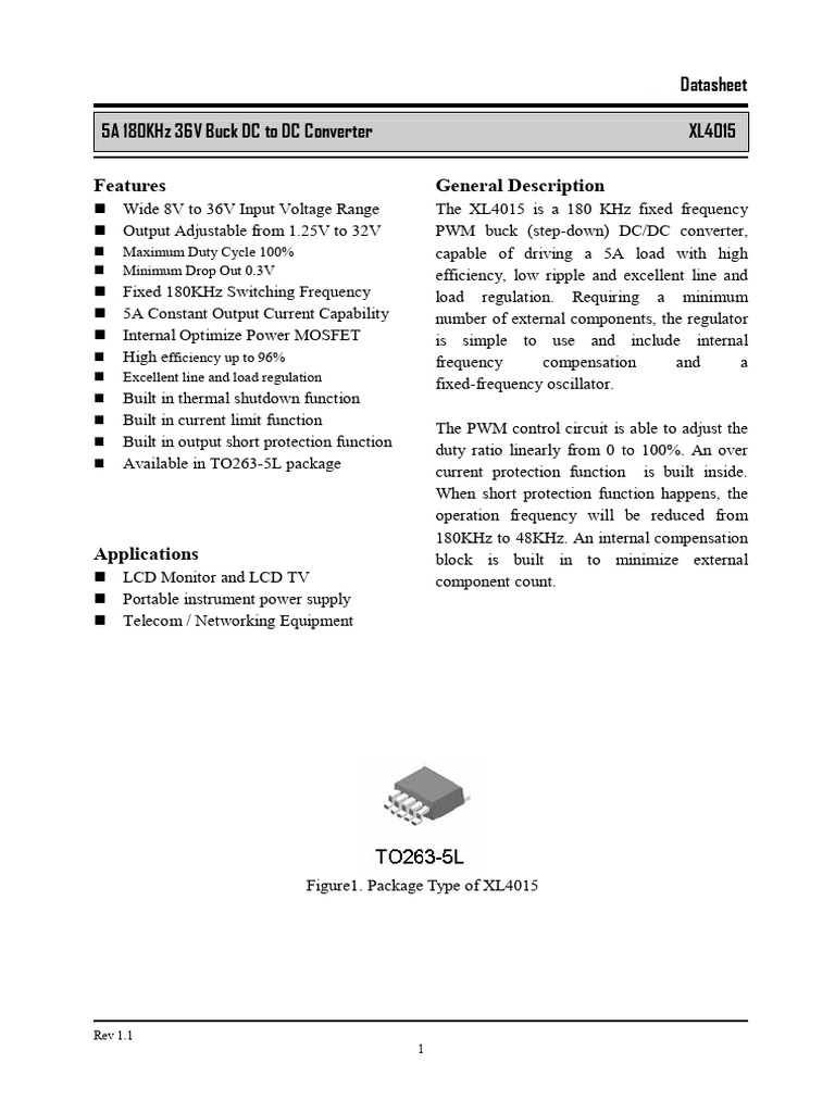 XL4015 Datasheet | PDF