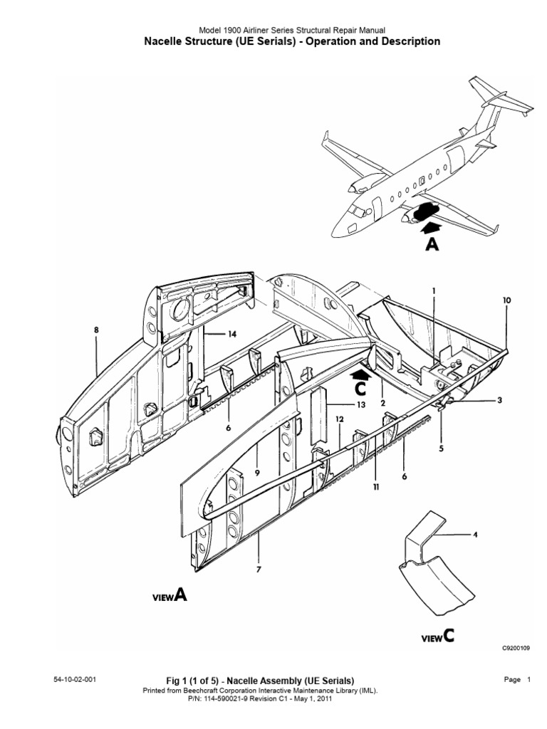 Model 1900 Nacelle Structure Manual | PDF | Aviation | Aircraft