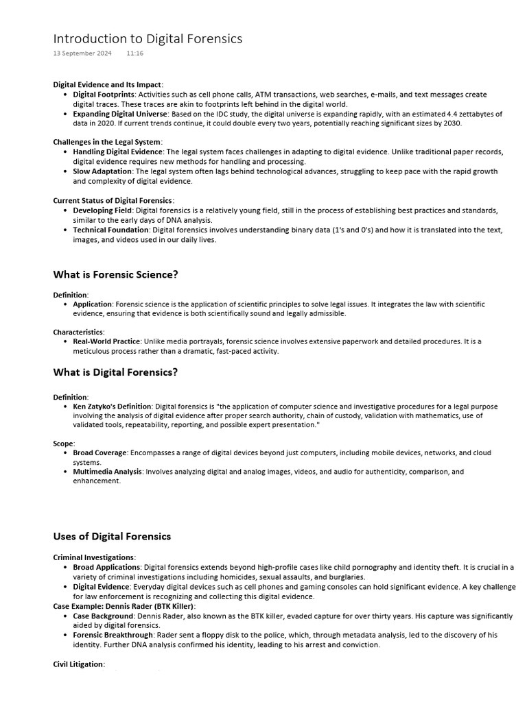 Introduction to Digital Forensics | PDF