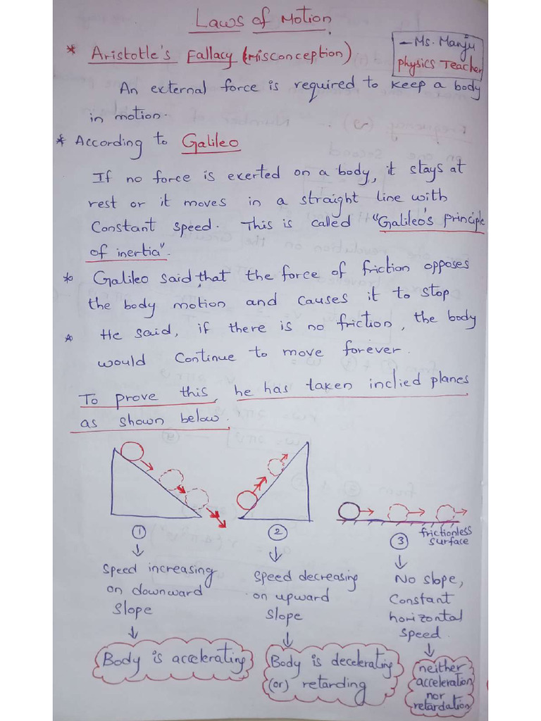 4-Laws of Motion - Notes | PDF