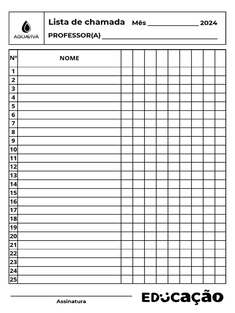 Lista de Chamada | PDF