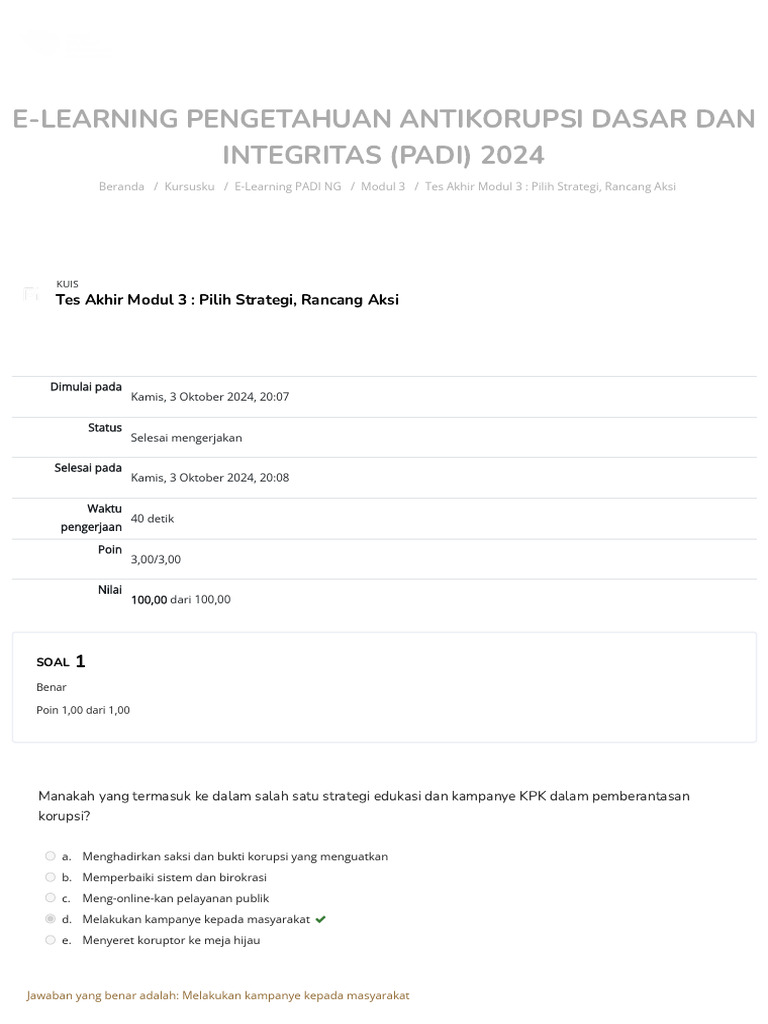 Tes Akhir Tes Modul 3 - Pilih Strategi, Rancang Aksi - Reviu Pengerjaan ...