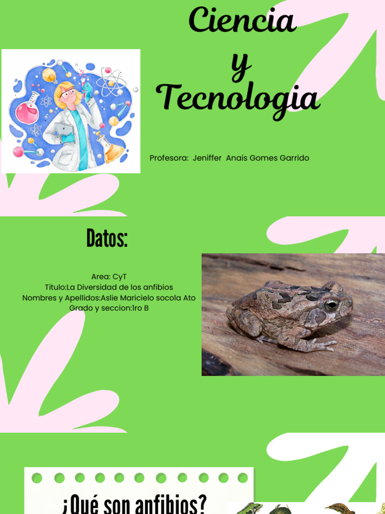 La Diversidad de Los Anfibios .Aslie .M.S.A | PDF