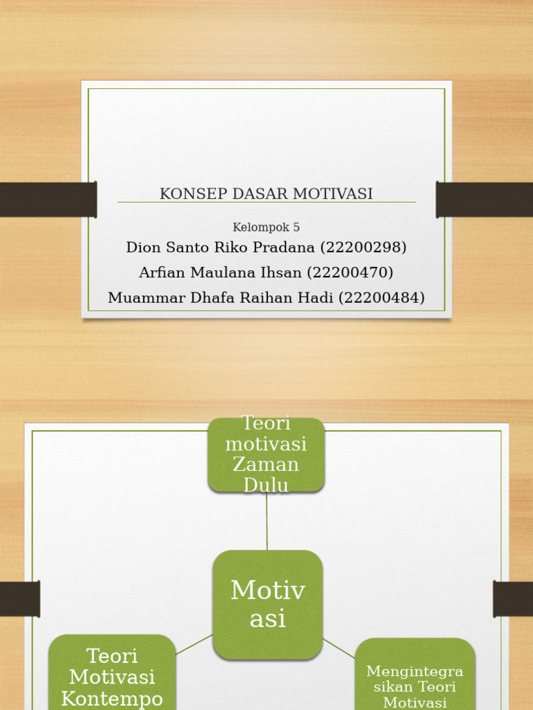 Konsep Dasar Motivasi | PDF