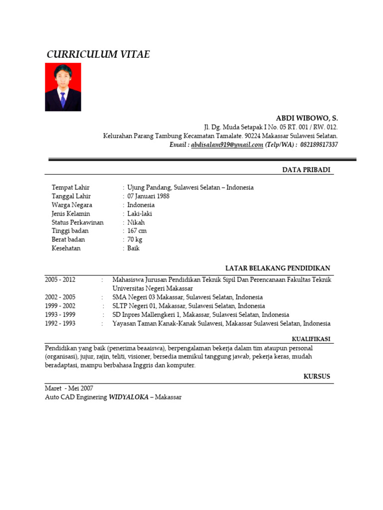Abdi Wibowo (CV) | PDF