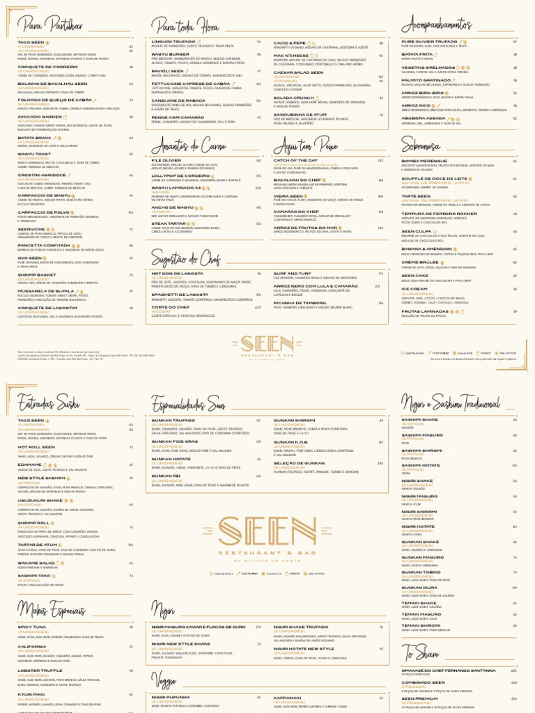 Menu Seen SP PT | PDF