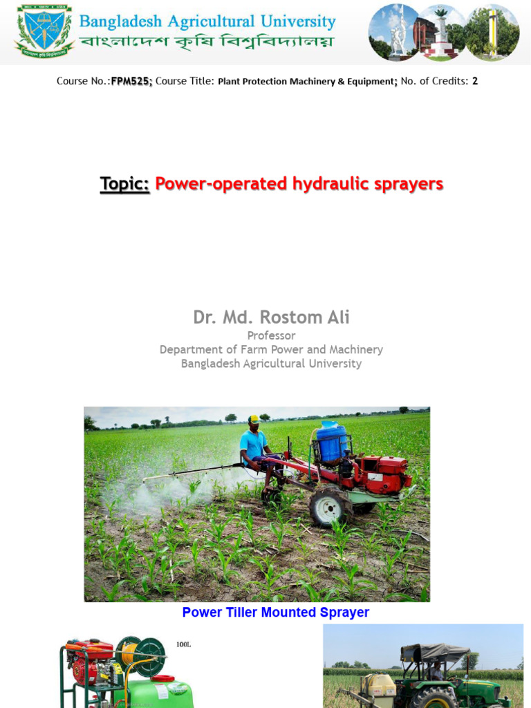 Ch7 Power Operated Hydraulic Sprayer | PDF