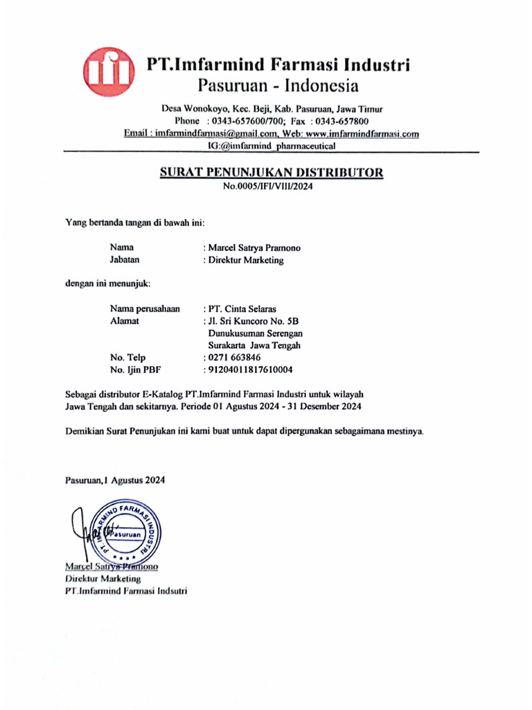 Pricelist E-Katalog Pt. Ifi | PDF