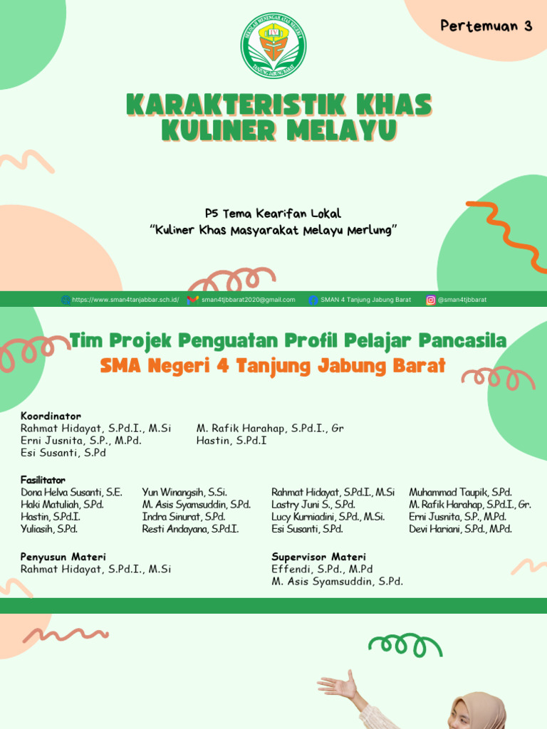 Temu 3. KARAKTERISTIK KHAS Kuliner Melayu | PDF