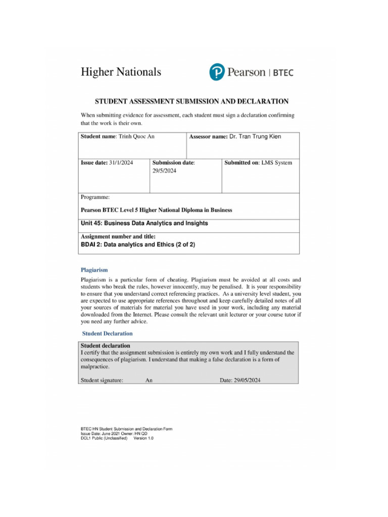 BDAI A2 Trinh Quoc An | PDF