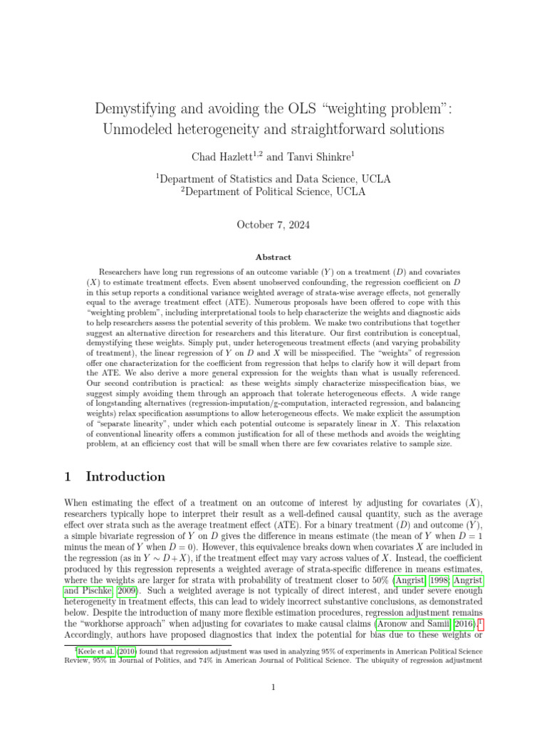 Demystifying and Avoiding The OLS | PDF | Ordinary Least Squares ...