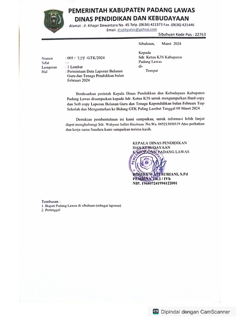 Permintaan Data. | PDF