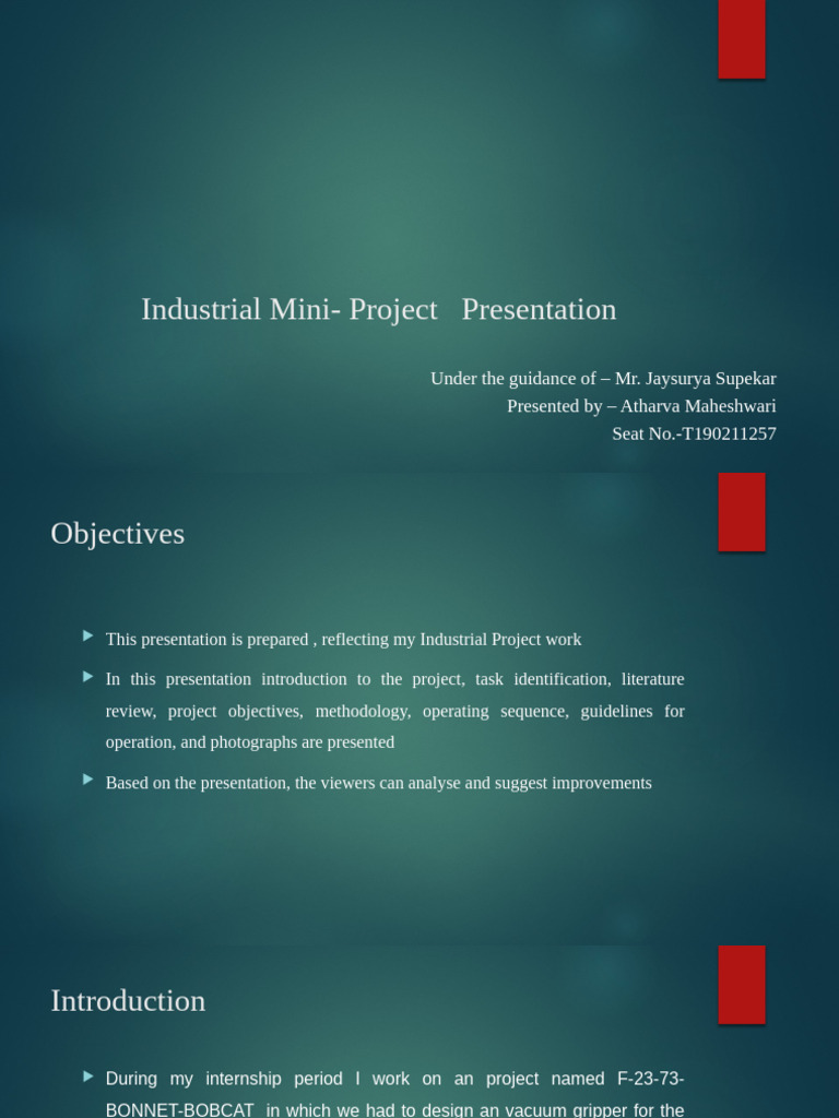 Industrial Project Presentation | PDF