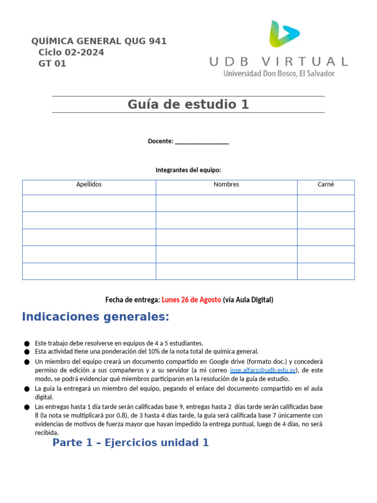 Guía de estudio 1 (C2-2024) | PDF