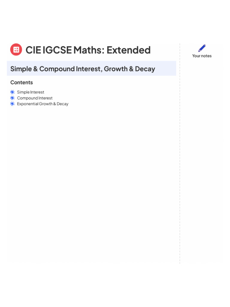 1.7 Simple & Compound Interest, Growth & Decay | PDF