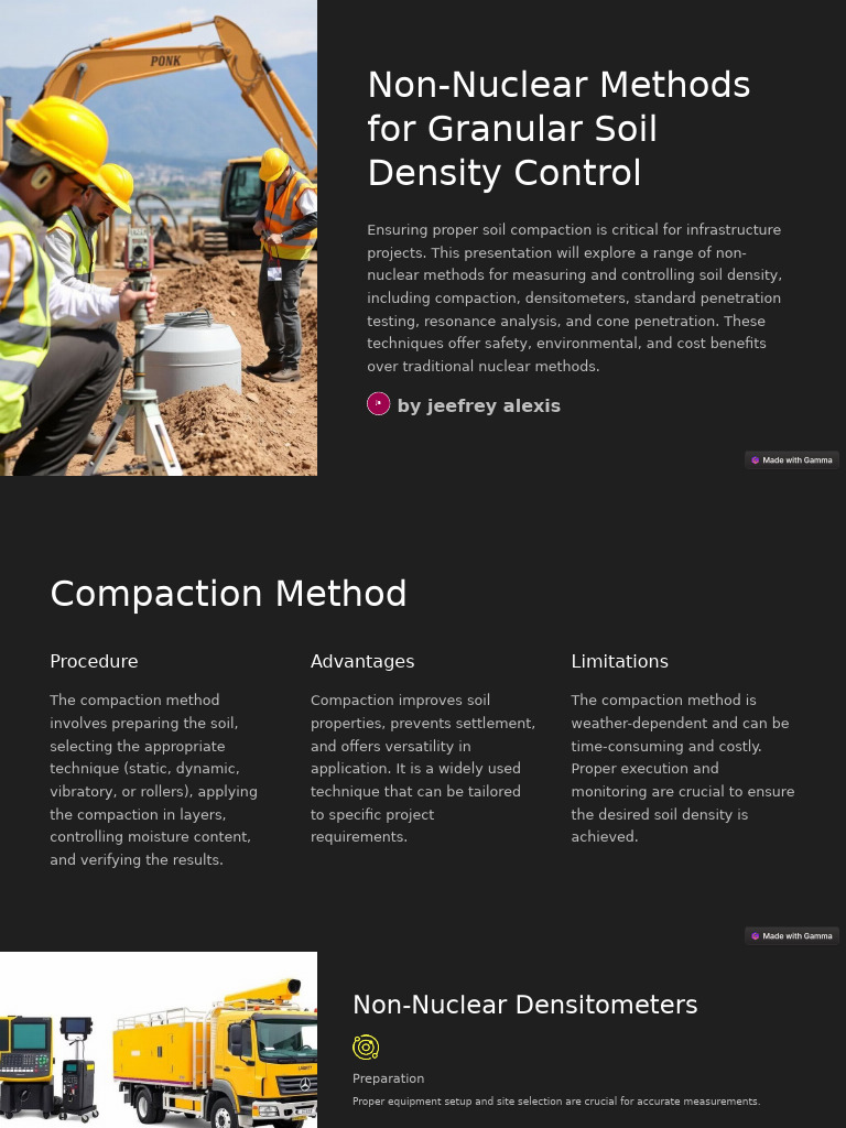 Non Nuclear Methods For Granular Soil Density Control | PDF