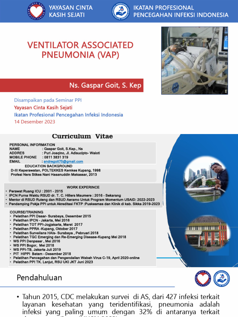 Surveilans Ventilator-Associated Pneumonia (VAP) | PDF
