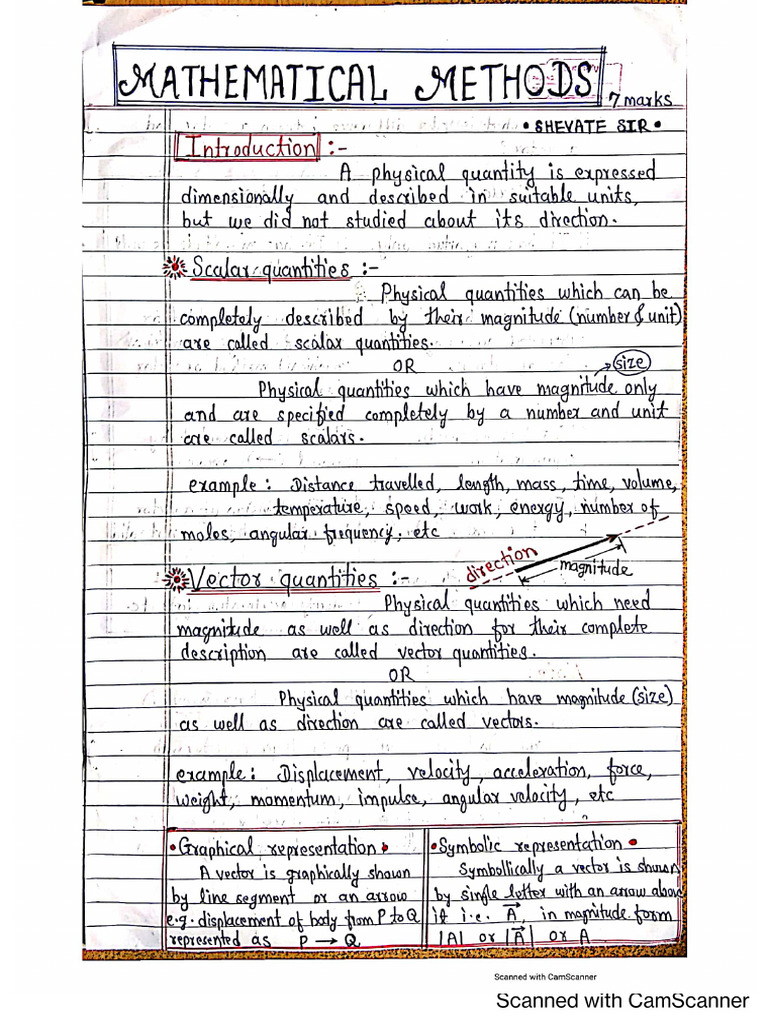 Mathematical Methods by Shevate Sir | PDF