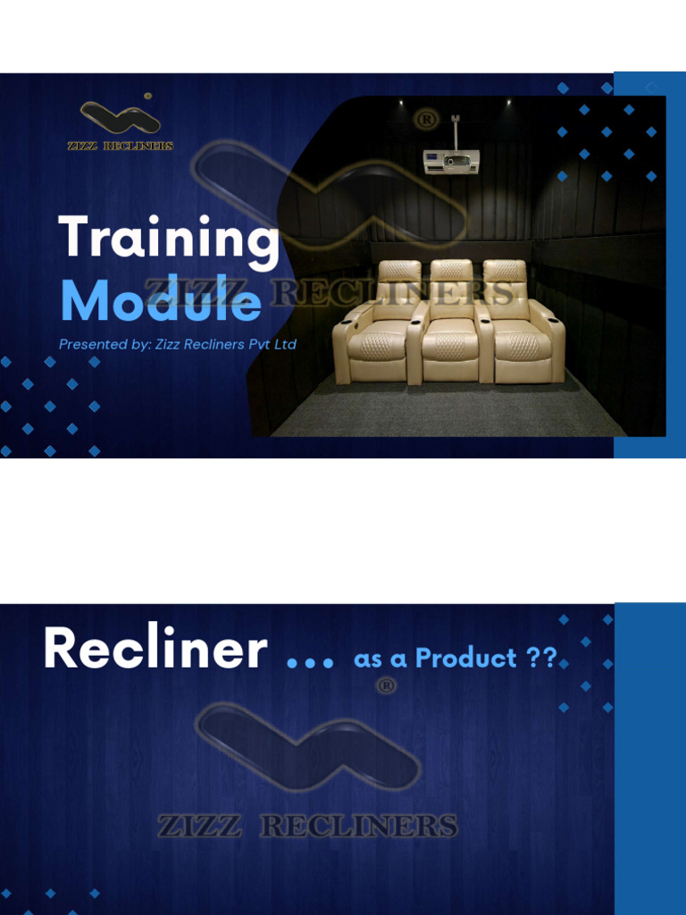 Zizz Recliners - Traning Module | PDF
