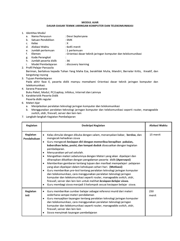 modul ajar TKJ | PDF modul ajar TKJ | PDF