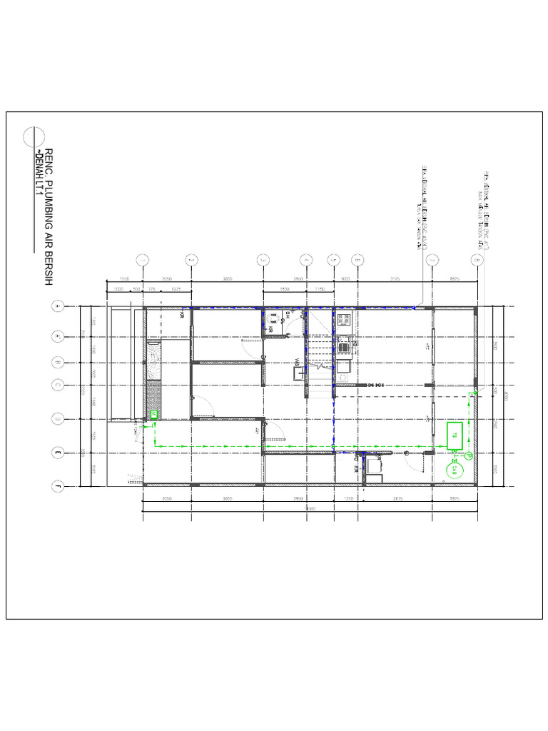 Denah Pipa Air Bersih Lt. 1 | PDF