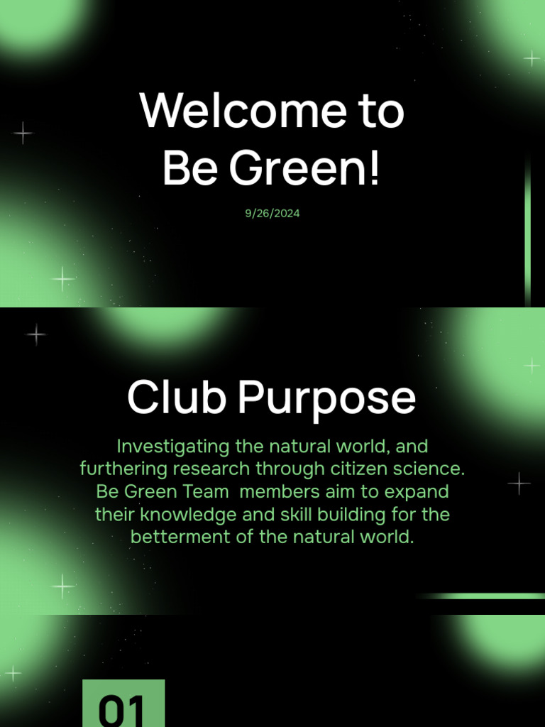 Be Green Intro Meeting | PDF