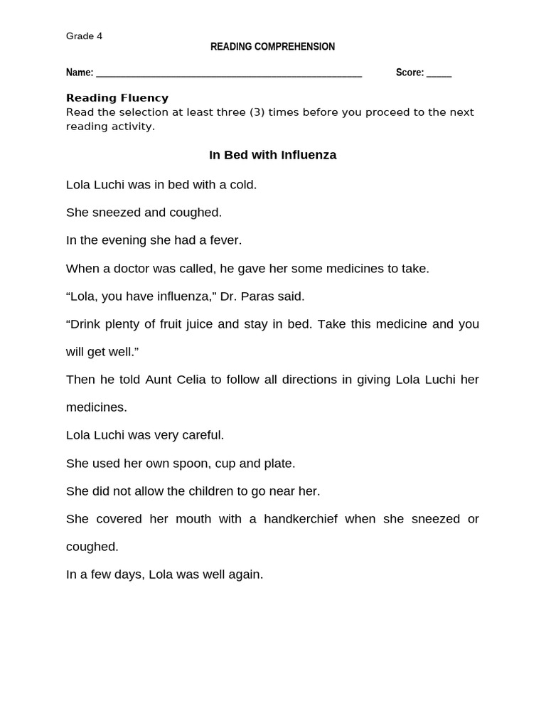 READING COMPREHENSION Skill 1 | PDF