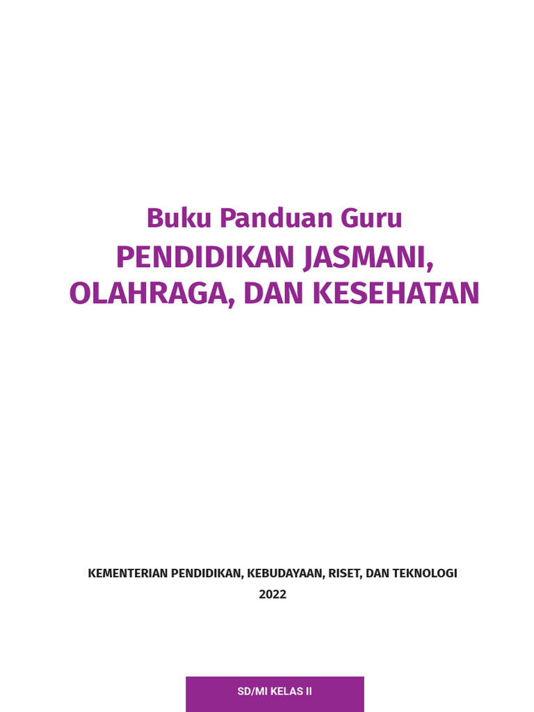Buku Guru Pjok Kelas 2 Kumer | PDF