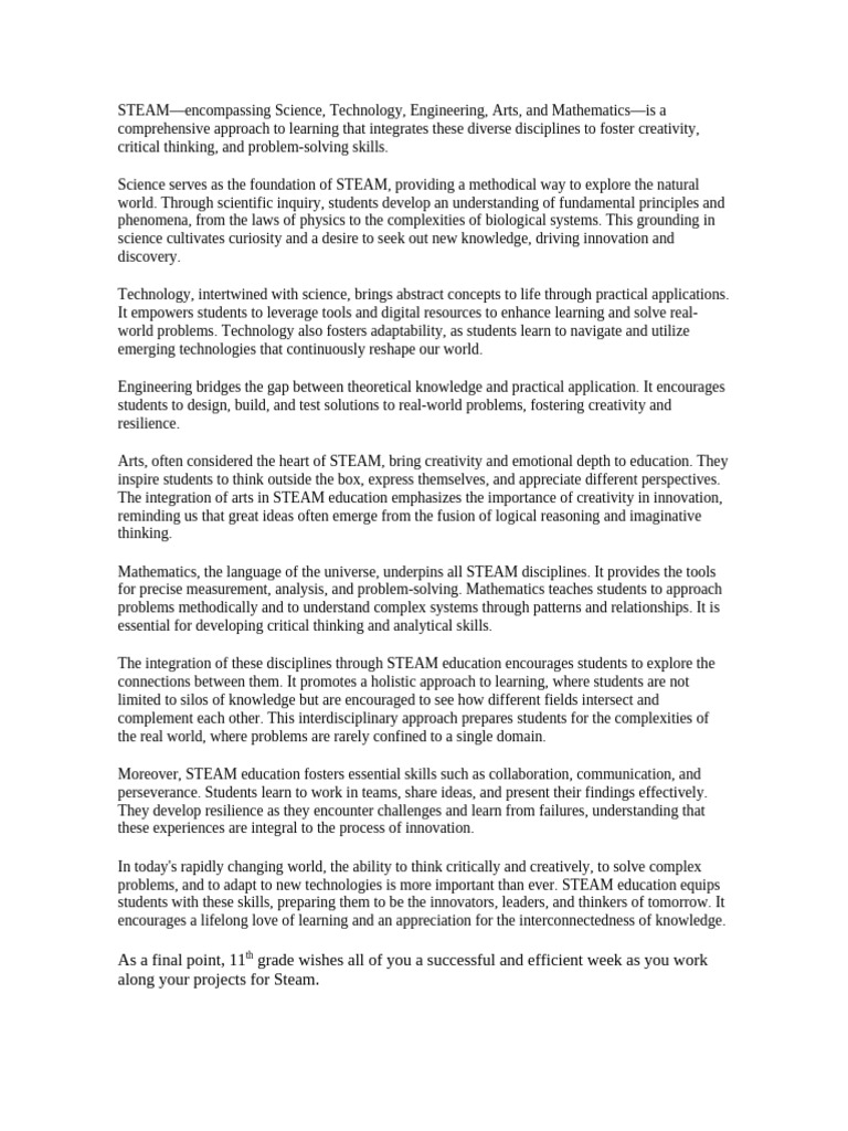 STEAM Education | PDF