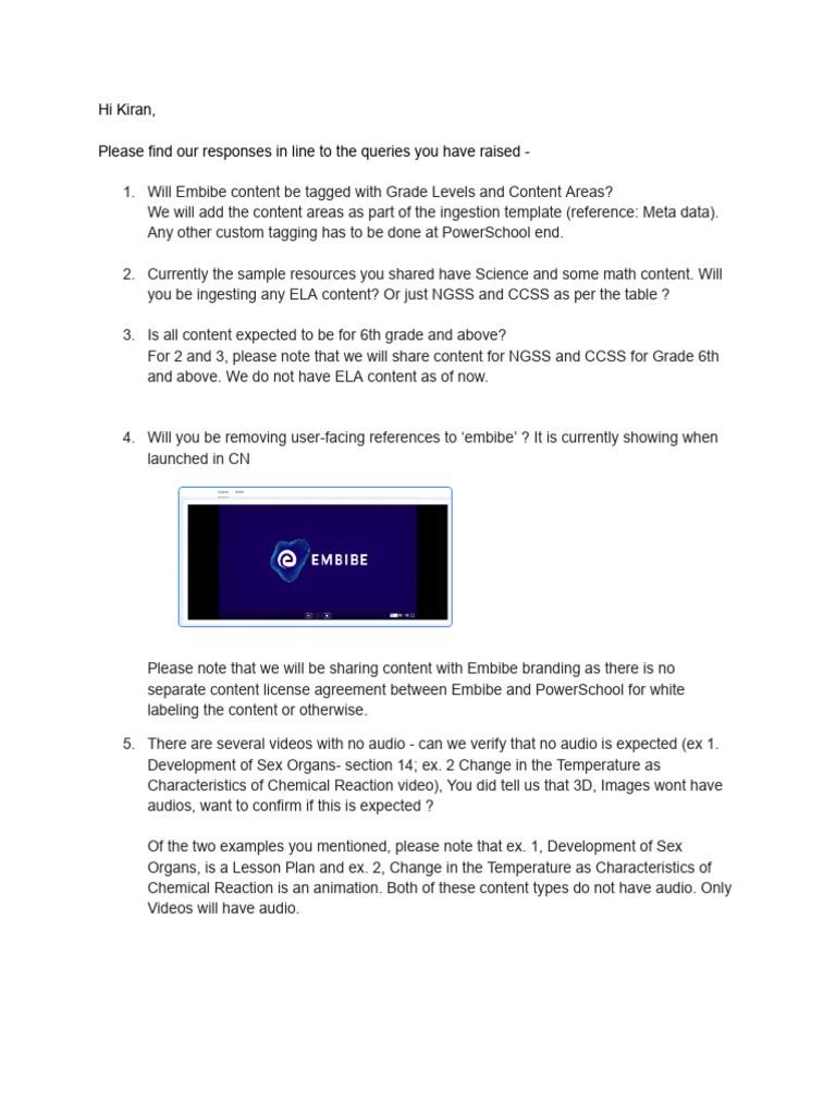 Response To PowerSchool Queries | PDF