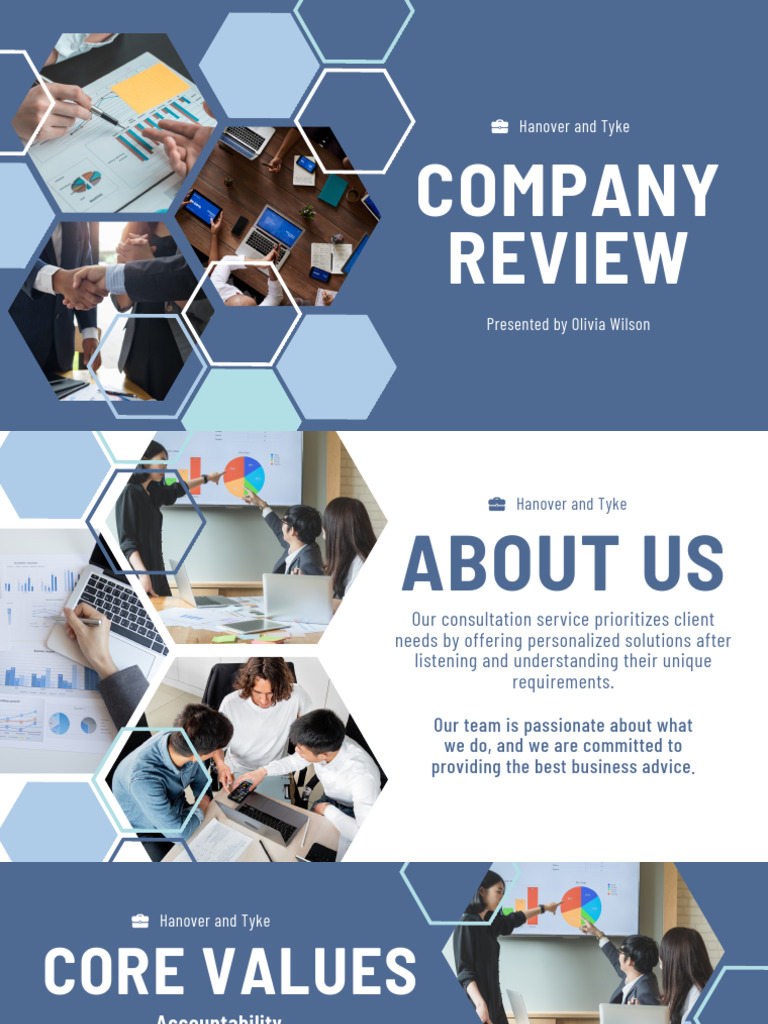 Blue and White Modern Geometric Simple Photo Business Company ...