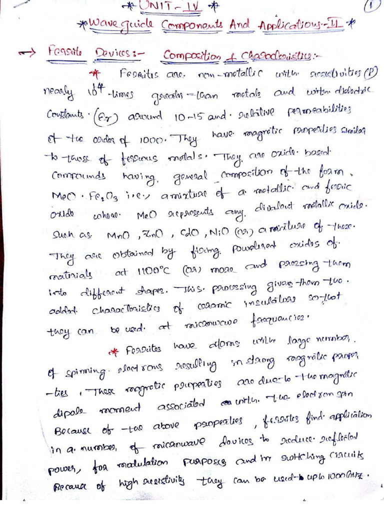 Ferrite Devices Notes | PDF