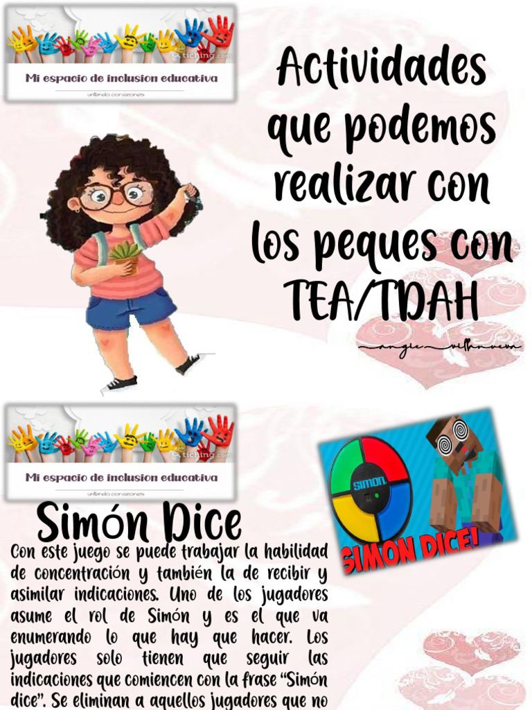 Juegos para Alumnos Con TEA - TDAH | PDF