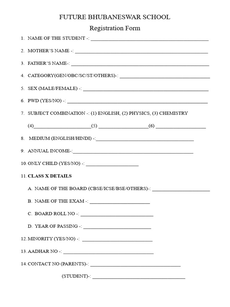 Registration Form | PDF
