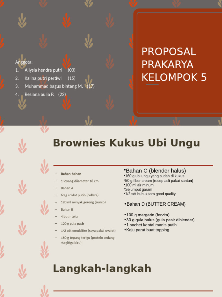 Proposal Prakarya Kelompok 5 | PDF
