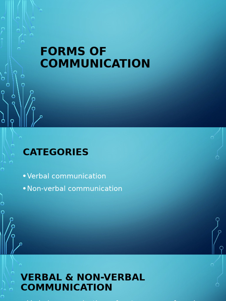 Forms of Communication | PDF