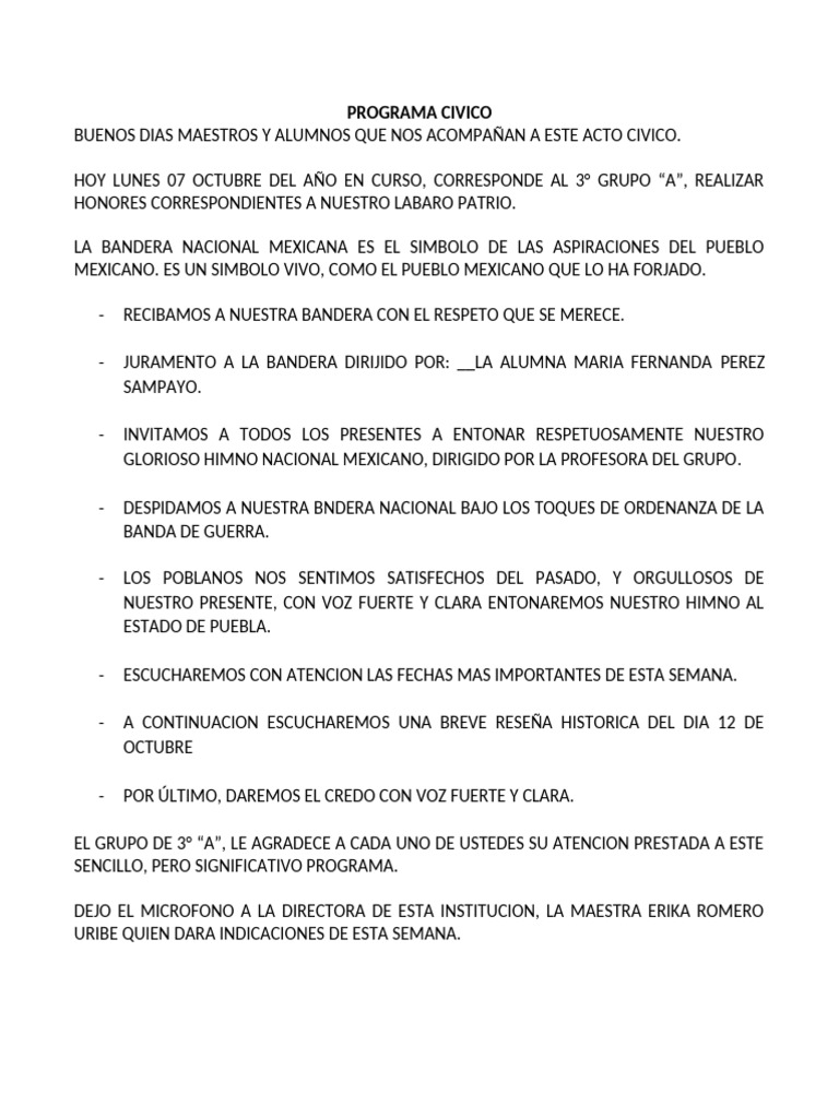 PROGRAMA CIVICO | PDF