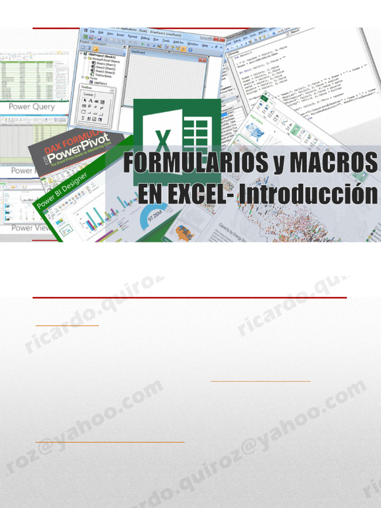 Macros Excel 365 P1-Introducción - Watermark | PDF