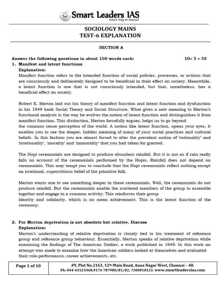 Test-6 Explanations | PDF