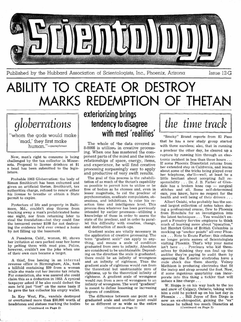 Journal of Scientology Issue 12-G | PDF
