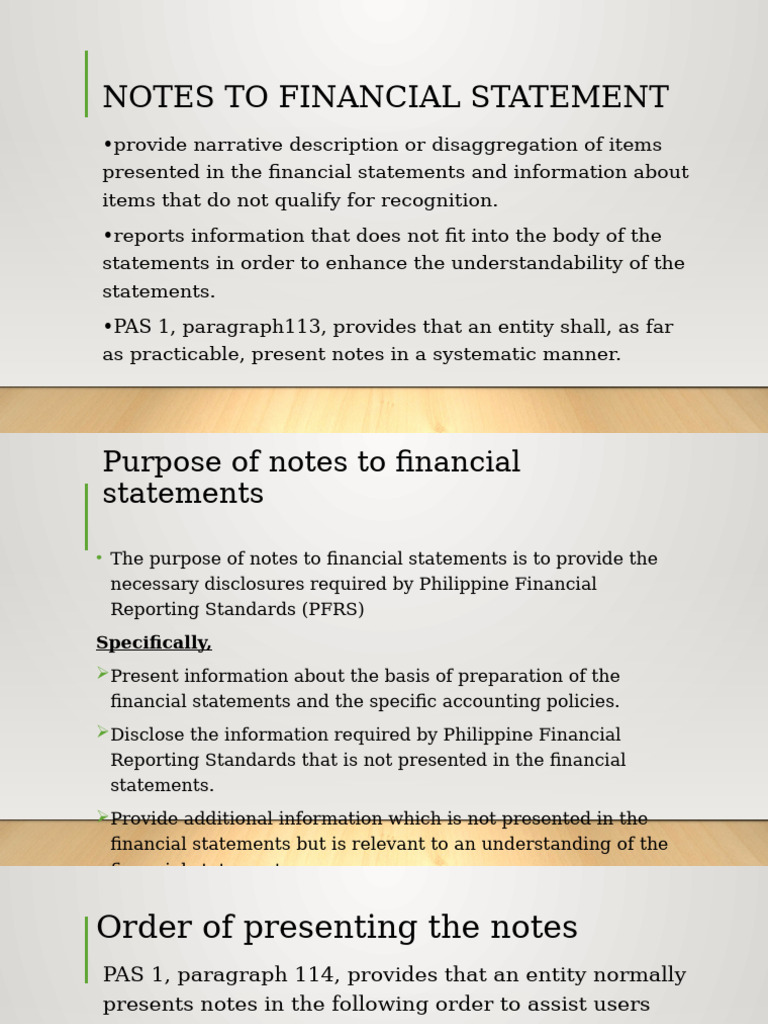 Notes To Financial Statement | PDF
