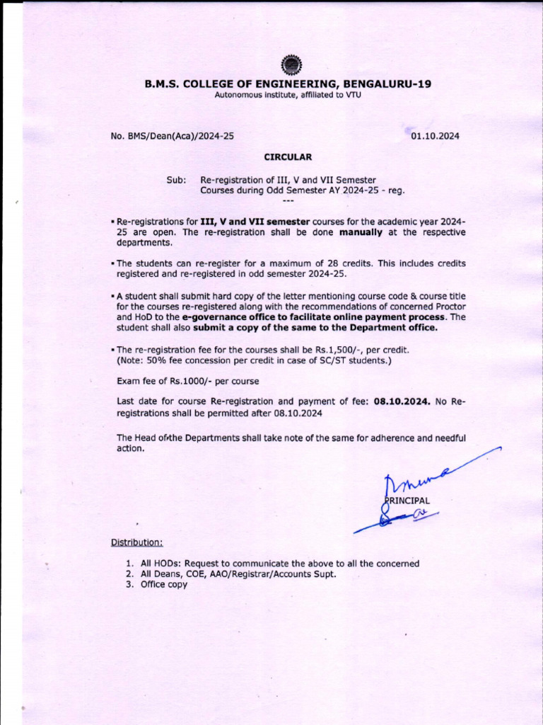Re Reg. Circular | PDF